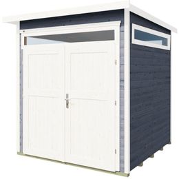 Weka Gartenhaus &raquo;265 Gr. 2, 21 mm&laquo; grau Massivholz Fu&szlig;boden im Gartenhaus, ohne R&uuml;ck- und Seitenwand, ohne Dacheindeckung