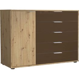 Wiemann Kombikommode &raquo;Cordoba&laquo; vormontiert braun FSC -zertifiziertes Massivholz, Floatglas, Holzwerkstoff Erstklassige Qualit&auml;t "Made in Germany"