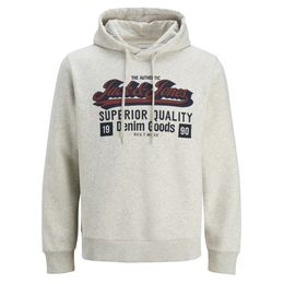 JACK & JONES Sweatshirt 'Logo' male size L Light grey / Burgundy