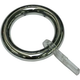 Gardinia Gardinenring &raquo;Kunststoff mit Faltenlegehaken&laquo; Serie Spannstange &Oslash; 23/26 mm grau Kunststoff B/H/L: 0,8cm, 10 Stk.