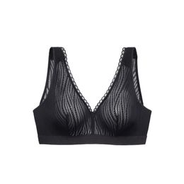 Vivance Damen Entlastungs-BH "Bralette-BH, BH ohne B&uuml;gel", Gr. 95schwarz, Spitze, Obermaterial: 55% Polyamid, 26% Baumwolle, 19% Elasthan, BHs, aus