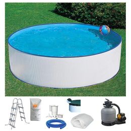 Konifera Rundpool &raquo;USEDOM 3&laquo; H&ouml;he 90 cm, in versch. Gr&ouml;&szlig;en erh&auml;ltlich wei&szlig; &Oslash;/B/H/L: 300cm x Breite x H&ouml;he 90cm x L&auml;nge, 6.000 l