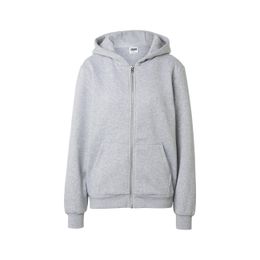Urban Classics Damen Sweatjacke "Urban Classics Ladies Fluffy Zip Cardigan", grau, Gr. XL, unifarben, 70% Baumwolle, 30% Polyester, Sweatjacken