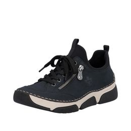 Rieker Damen Slip-On Sneaker, Gr. 36, schwarz, Lederimitat, Schuhe, Schlupfschuh, Halbschuh, Freizeitschuh mit weicher Innensohle