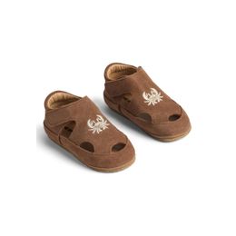 Wheat Kinder Trainingsschuh "Wheat Indoor Sandale Pax", Gr. 22, braun, Veloursleder, unifarben, Schuhe