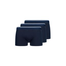 Skiny Herren Slip "Cotton Multipack", Gr. S, blau, Obermaterial: 95% Baumwolle, 5% Elasthan, unifarben mit Farbeinsatz, Unterhosen, klassisch, basic,