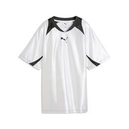Puma Damen T-Shirt "Street Relaxed Trikot Damen", schwarz-wei&szlig;, Gr. XL, bedruckt, Obermaterial: 100% Polyester. Kragen: 5% Elasthan, 95% Polyester.