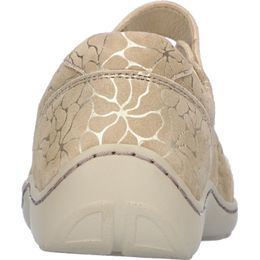 Waldl&auml;ufer WALDL&Auml;UFER Damen Riemchenballerina "HENNI", Gr. 8beige, Nappaleder, gemustert, Schuhe, Komfortschuh, Halbschuh in Komfortweite H (= sehr weit)