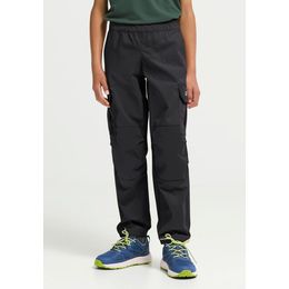 Jack Wolfskin Jungen Cargohose "CARGO PANTS K", schwarz, Gr. 116, Obermaterial: 100% Polyester. Futter: 100% Polyester, Hosen, mit reflektierenden