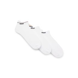 BOSS Herren Sneakersocken "3P AS Iconic CC", Gr. 43, wei&szlig;, Baumwollmischung, unifarben, Socken