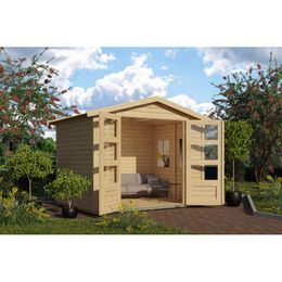 Konifera Gartenhaus &raquo;Oreba 3&laquo; Massivholz Fu&szlig;boden im Gartenhaus, Dachschindeln