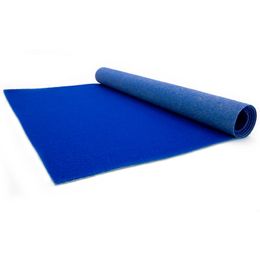 PRIMAflor-Ideen in Textil L&auml;ufer &raquo;PODIUM, Made in Belgium&laquo; rechteckig 2,6 mm H&ouml;he Breite 200 cm, Nadelfilz, Uni-Farben, ideal f&uuml;r Veranstaltungen blau