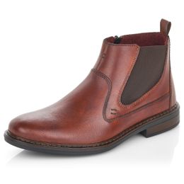 Rieker Herren Chelseaboots, Gr. 46, braun, Leder, unifarben, Schuhe, mit Stretcheinsatz