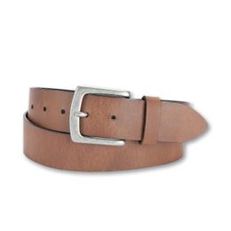 Bernd G&ouml;tz BERND G&Ouml;TZ Herren Lederg&uuml;rtel "Lederg&uuml;rtel mit silberfarbener Schlie&szlig;e", braun, Gr. 135, Rindsleder, G&uuml;rtel