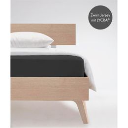 Fleuresse Spannbettlaken &raquo;Comfort&laquo; langlebig & b&uuml;gelfrei,Perfekte Passform durch POWER-STRETCH grau Jersey-Elasthan, Obermaterial: 96% Baumwolle, 4% 