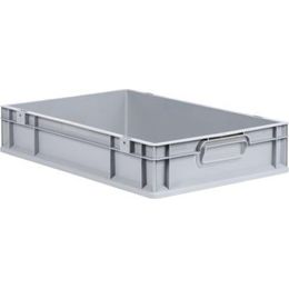 Sch&auml;fer Shop Sch&auml;fer Shop Pure Eurobox Serie Economy, Griffe geschlossen, Kunststoff, B 600 x T 400 x H 120 mm, 23 l, grau