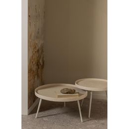 Woood Beistelltisch &raquo;Bounds mit Metallbeinen und Multiplex-Zinkbeschichtung &Oslash; 74 x H 40 cm&laquo; 4 cm Randerh&ouml;hung, Tragkraft 20 kg, Metallbeine H&ouml;he 36 cm