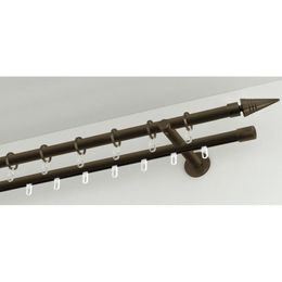 Gardinia Gardinenstange &raquo;Chicago&laquo; &Oslash; 20 mm Fixma&szlig; Serie Einzelprogramm Chicago &Oslash; 20 mm braun Metall B/L: 160cm &Oslash; 20mm, 1 Stk.