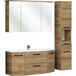 Badm&ouml;bel-Set &raquo;Quickset 318, mit T&uuml;rd&auml;mpfer&laquo; 4 Stk. tlg. braun Holzwerkstoff B/H/T: 142cmcm x 200cmcm x 48cmcm