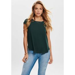 Only Damen Only Kurzarmbluse &raquo;ONLVIC &ndash; feminines Blusenshirt in lockerer Form&laquo; Materialmix, regular fit gr&uuml;n 34