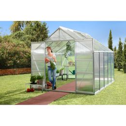 Konifera Gew&auml;chshaus &raquo;Calisto 8300&laquo; silber B/H/T: 254cm x 317cm