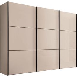 STAUD Kleiderschrank &raquo;Schwebet&uuml;renschrank Includo Glas&laquo; Holzwerkstoff Elfenbein Dekor, B/H/T: 249cm x 222cm x 68cm, T&uuml;ren: 3 Stk. Basic