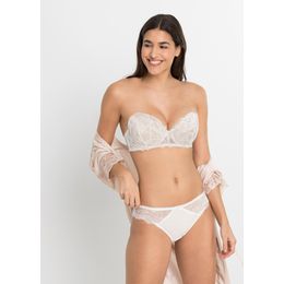 bonprix Damen Multiway-BH, Gr. 70, beige, Spitze, Obermaterial: 86% Polyamid, 14% Elasthan. Spitze: 87% Polyamid, 13% Elasthan, leicht transparent,