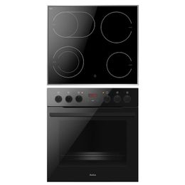 Amica Elektro-Herd-Set Fusion Design &raquo;EHCX 933 200 S&laquo; mit 1-fach-Teleskopauszug Steam Clean Set, 1 Stk. tlg. Komfortables Kochen und Backen mit praktischer 