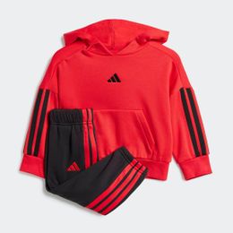 M&auml;dchen Trainingsanzug "ESSENTIALS KIDS", rot, Gr. 62, adidas Sportswear, Obermaterial: 70% Baumwolle, 30% Polyester, Sportanz&uuml;ge