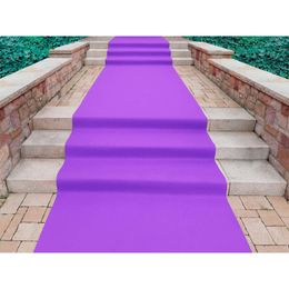 PRIMAflor-Ideen in Textil L&auml;ufer &raquo;PODIUM, Made in Belgium&laquo; rechteckig 2,6 mm H&ouml;he Breite 200 cm, Nadelfilz, Uni-Farben, ideal f&uuml;r Veranstaltungen lila