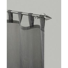 Garesa Gardinenstange &raquo;DIAMANT&laquo; &Oslash; 16 mm 1 l&auml;ufig-l&auml;ufig Wunschma&szlig;l&auml;nge Vorhanggarnitur, verl&auml;ngerbar, Kegel, edelstahl optik, ohne Ringe silber Metall