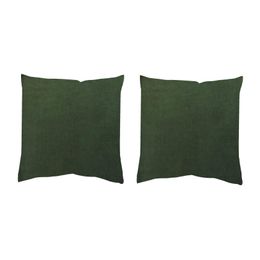 Dekokissen Home Wohnideen, B:50cm L:50cm, gr&uuml;n, Polyester, Dekokissen_Sitzkissen_Kissenh&uuml;llen, "ELMER 2ER PACK MIT F&Uuml;LLUNG"