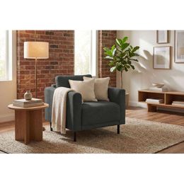 OTTO home Sessel &raquo;Sveeva, Breite 78 cm, schwarze Metallf&uuml;&szlig;e&laquo; langlebiger Webstoff, viele Farben zur Auswahl grau 100% PES Webstoff, B/H/T: 78cm x 78cm