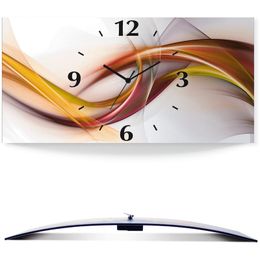 Artland Wanduhr &raquo;Abstrakes Design Orange&laquo; wahlweise mit Quarz- oder Funkuhrwerk, lautlos ohne Tickger&auml;usche orange B/H/T: 60cm x 30cm x 0,3cm, Funkuhr