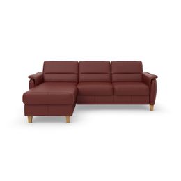 Home Affaire Ecksofa &raquo;Palmera L-Form, B: 244 cm - OTTO. Verl&auml;ssliche Qualit&auml;t.&laquo; optional Schlaffunktion & Bettkasten, Federkern rot Luxus-Microfaser (