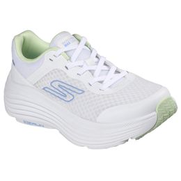 Skechers Damen Sneaker "MAX CUSHIONING", Gr. 41, wei&szlig;, Lederimitat, Mesh, Schuhe, Laufschuh, Sportschuh, Schn&uuml;rschuh, Freizeitschuh mit Max Cushioning