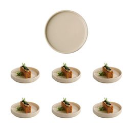 APS Teller &raquo;THE GRID&laquo; Glas, 6 St&uuml;ck beige Glas 14cm