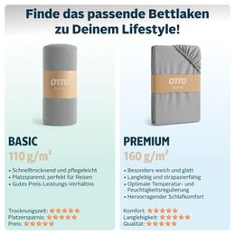 OTTO home Spannbettlaken &raquo;BLACKBERRY in PREMIUM und BASIC Qualit&auml;t, 100% Baumwolle&laquo; f&uuml;r hohe Matratzen bis 28 cm, Bettlaken, Spannbetttuch, Boxspring 