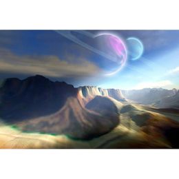 papermoon Fototapete &raquo;Futuristische Landschaft&laquo; bunt Vlies B/L: 3m x 2,23m, Bahnen: 6 Stk.
