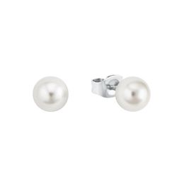 Amor Damen Paar Ohrstecker &raquo;2026196&laquo; mit Wachsperle bunt 6mm, Perlen Silber 925 (Sterlingsilber)