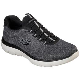 Skechers Herren Slip-On Sneaker &raquo;SUMMITS&laquo; Slipper, Freizeitschuh in komfortabler Schuhweite schwarz-wei&szlig; 40