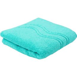 Ross Duschtuch &raquo;Cashmere feeling&laquo; 100% Baumwolle, mit Wellen-Bord&uuml;re, gro&szlig;e Farbauswahl blau Frottier, Baumwolle B/L: 75cmx140cm, 1 Stk., Frottier