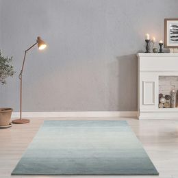 Theko Wollteppich &raquo;Wool Comfort&laquo; rechteckig 15 mm H&ouml;he Handweb Teppich, reine Wolle, handgewebt, brilliante Farben, Scandi grau Schurwolle B : 160cm 1