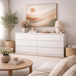Home Affaire Kommode &raquo;Naia, 6 Schubladen im skandinavischen Design, Breite 158 cm&laquo; Modern, skandinavisches Design, in mehrere Farben, Metallgleiter 