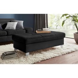 exxpo - sofa fashion Hocker &raquo;Fiji Bankhocker mit Staufach unter der Sitzfl&auml;che&laquo; elegant modern mit toller Detailverarbeitung schwarz Luxus-Kunstleder;