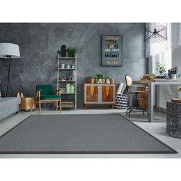 Dekowe Teppich &raquo;Naturana Panama Spezial&laquo; rechteckig 8 mm H&ouml;he Flachgewebe, meliert, Sisal-Optik, mit Bord&uuml;re, Wohnzimmer grau Kunstfaser B : 90cm 1 Stk., 8mm