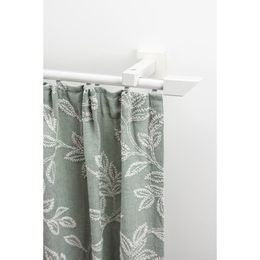 Garesa Gardinenschiene &raquo;Cubus, Quadros Innenlauf&laquo; 1 l&auml;ufig-l&auml;ufig Wunschma&szlig;l&auml;nge Innenlauf-Vorhanggarnitur, verl&auml;ngerbar, Holz-Aluminium wei&szlig; B/L: 