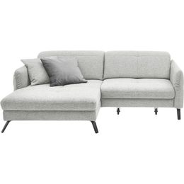 set one by Musterring Ecksofa &raquo;SO 4400 V&laquo; wahlweise mit motorischer Bettfunktion & Kopfverstellung, Fu&szlig; schwarz silber 100% Polyester B/H/T: 259cm x 