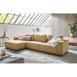 Musterring Ecksofa &raquo;JustB! PM200, Holzrahmen in schwarz, wahlw. Sitzvorzug, Breite 316cm&laquo; Anreihsofa rechts & Longchair links, mit elektrischem Sitzvorzug beige 