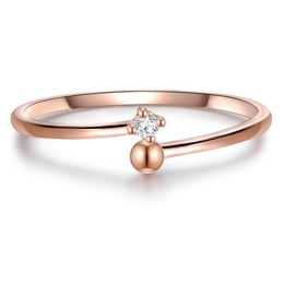 Glanzst&uuml;cke M&uuml;nchen Damen Solit&auml;rring "GSM240", 60, Silber 925 (Sterlingsilber), 1,1mm, rosa, GLANZST&Uuml;CKE M&Uuml;NCHEN, Silber 925 (Sterlingsilber), Fingerringe, aus Sterling